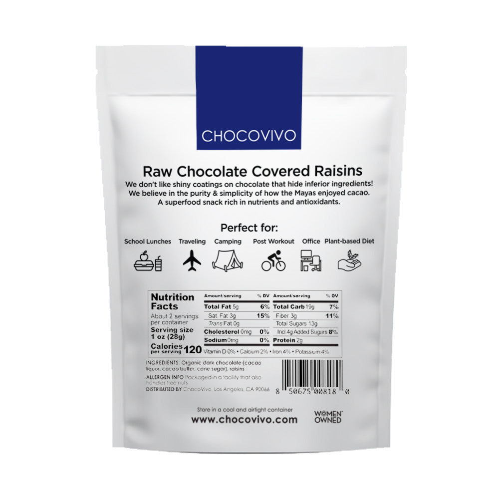 Chocolate Covered Raisins 70% Cacao – ChocoVivo